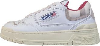 Autry CLC Low Chaussures Sneakers pour Femme en Cuir ROLM MY04 Blanc/Rose, Blanc et rose., 38 EU