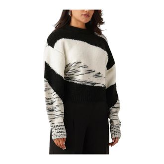 Another Label Bunter Strickpullover f&uuml;r den Herbst - - Knitwear - Damen - Schwarzk - XS