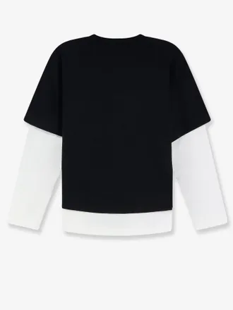 The Attico Womens Cotton T-Shirt Embroidered Logo Black T-Shirts & Jerseys