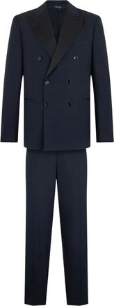 Brooks Brothers Homme, Costumes, Bleu, Taille: XL Costume Tuxedo Prince de Galles en Laine Vierge