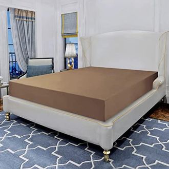 Elegant Comfort Luxuri&ouml;ses Spannbetttuch, knitterfrei, Fadenzahl 1500, &auml;gyptische Qualit&auml;t, 1-teilig, elastisch, Tiefe Tasche, ultraweiche Unterseite, Spannbetttuch, 