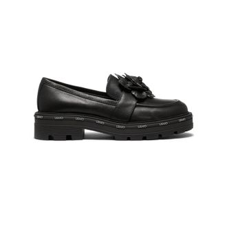 Liu Jo Schwarzer Leder Mokassin Schuh - Schicker Stil - - Shoes - Damen - Schwarzk - 37 EU