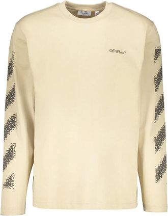 Off-white Homme, Tops, Beige, Taille: XS T-shirt &agrave; manches longues