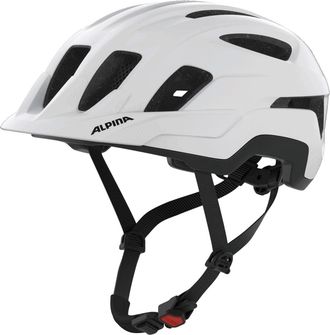 Alpina Paranus - Leichter Fahrradhelm, Starke Sto&szlig;d&auml;mpfung durch Hi-EPS, gro&szlig;e Bel&uuml;ftung, integriertes Insektennetz, anpassbare Passform, White matt, S (52-5