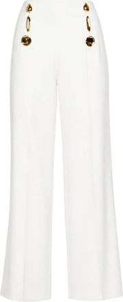 Simona Corsellini Femme, Pantalons, Blanc, Taille: 42 FR Pa01701 Pantalon Jambe Droite