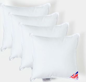 Homescapes Super-Mikrofaser Füllkissen 35x35 cm - 4er-Set Kissen wie Daunen, hypoallergene Kissenfüllung/Innenkissen für Dekokissen wie Sofakissen & Bettkissen o