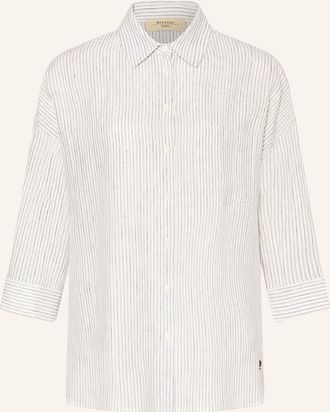 Max Mara Weekend Max Mara Hemdbluse Panetto Aus Leinen Mit 3/4-Arm weiss