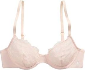 Polo Ralph Lauren Soutien-gorge corbeille dentelle en coton m&eacute;lang&eacute;