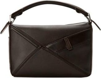 Loewe Petit sac Puzzle Panta en cuir de veau brillant