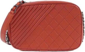 Chanel Pre-owned Sac bandouli&egrave;re Coco Boy en cuir dagneau - Femme - Pre-owned - Rouge - Taille: ONE Size