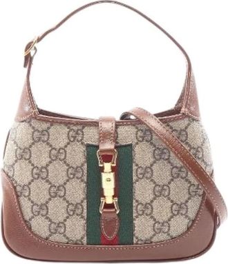 Gucci Sac bandouli&egrave;re 2-en-1 Jackie 1961 en toile supr&ecirc;me GG pr&eacute;-poss&eacute;d&eacute; - Femme - Pre-owned - Brun - Taille: ONE Size