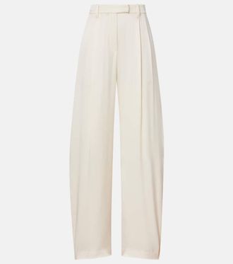 Brunello Cucinelli Gerade Mid-Rise-Hose aus Seide