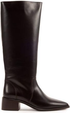 Saison 1865 Bottes Gaga &agrave; talons en cuir de vachette