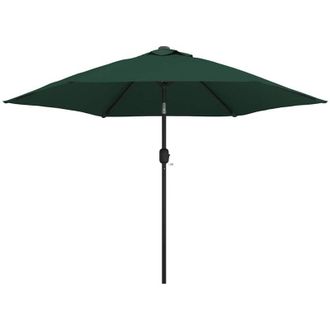 vidaXL Vidaxl - Parasol de jardin en porte-&agrave;-faux avec led 3 m vert
