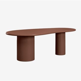 Sklum Sklum - Table de salle &agrave; manger ovale en mdf (220x115 cm) Billie Brun Caf&eacute;