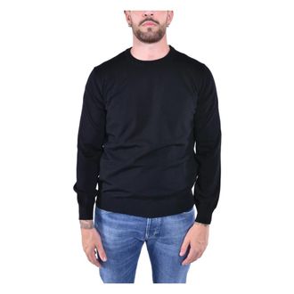 KANGRA Rundhals Wollpullover - - Knitwear - Herren - Schwarzk - L