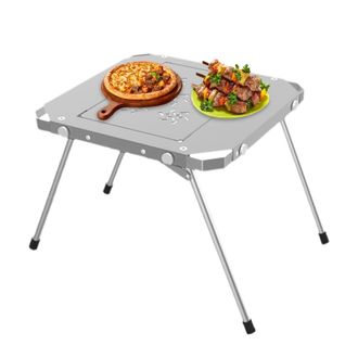 Generic Tragbarer Klapptisch, Leichtes Tragbares Aluminium Picknick Zubeh&ouml;r, Camping Beistelltisch, F&uuml;r Familie Garten Sport Picknick Angeln Balkon Terrasse C