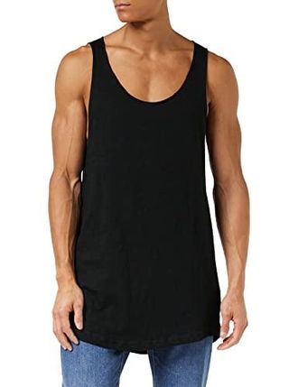 Urban Classics Homme Long Shaped Open Edge Loose Tank D bardeur de sport, Noir (Black 7), L EU