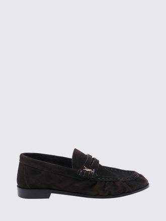 Saint Laurent Mocassins Le Loafer en daim avec monogramme YSL