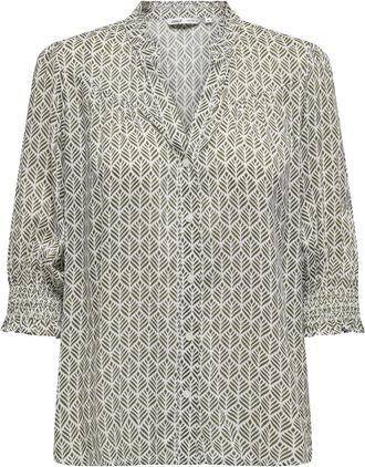 Only Damen Onlraya WVN Noos Feminines Shirt Mit Regular Fit Und 3/4 &Auml;rmeln, Cloud Dancer, X-Small