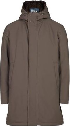 Herno Manteau droit &agrave; capuche