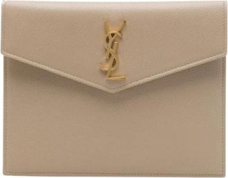 Saint Laurent Pre-owned Uptown Pouch - Femme - Pre-owned - Beige - Taille: ONE Size