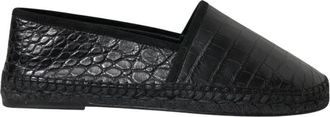 Dolce & Gabbana Exotische Leder-Espadrilles zum Hineinschl&uuml;pfen - - Shoes - Herren - Schwarzk - 43 EU