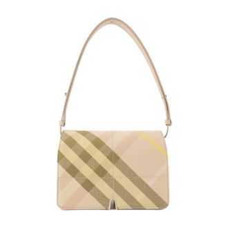 Burberry Womens Snip Shoulder Bag Beige Synthetic