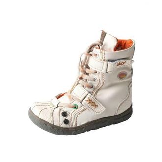 Generic QXDZSW Bottes en cuir d&eacute;lav&eacute; &agrave; double bride pour femme avec doublure en fausse fourrure, blanc, 42.5 EU