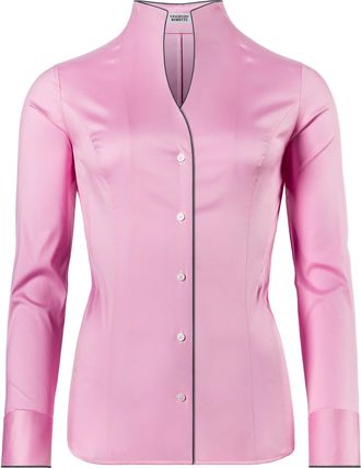 Vincenzo Boretti Bluse, Slim-fit/tailliert, Stretch, Kelchkragen - bügelleicht pink 40