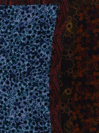 Dries Van Noten Flora Scarf - Burgundy