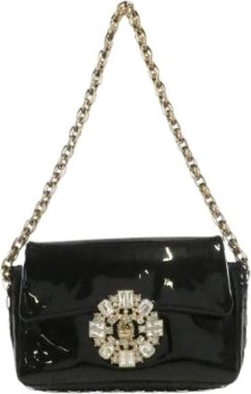 Chanel Sac port&eacute; &eacute;paule en cuir verni doccasion - Femme - Pre-owned - Noir - Taille: ONE Size