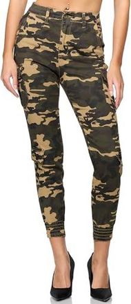 Elara Pantalon cargo pour femme Coupe slim Denim Chunkyrayan, Camouflage Hambourg, 38/mince