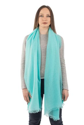 DALLE PIANE CASHMERE Pashmina aus 100% Kaschmir - Made in Italy - für Frau, Farbe: Wassergrün, Einheitsgröße
