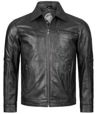 Rock Creek Lederjacke Schwarz