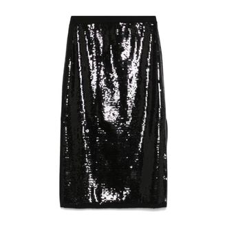 Twinset Eleganter Schwarzer Midi-Rock - - Skirts - Damen - Schwarzk - XL