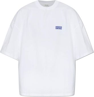 American Vintage Homme, Tops, Blanc, Taille: S Gixy T-shirt