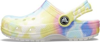 Crocs Unisexe Enfant Classic Tie-Dye Graphic Clog T Sabots, White/Multi, 22/23 EU
