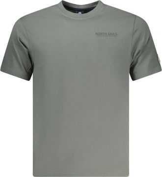 North Sails Homme, Tops, Vert, Taille: 3XL Verde Cotton T-Shirt