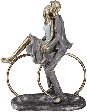 Gilde Poly Figur Paar auf Ringe H 24cm