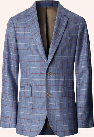 Hackett Blazer Silk Wool Tattersall blau