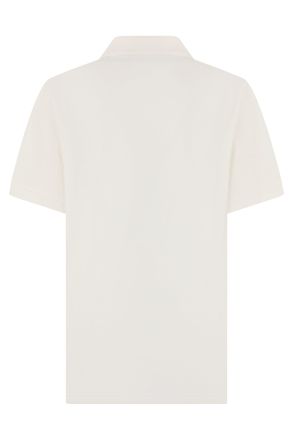 Moncler Mens Short Sleeve Polo Shirt Cream Cotton T-shirts And Polos