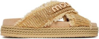 Mou Pantoletten Criss-cross MU.SW451009K Beige