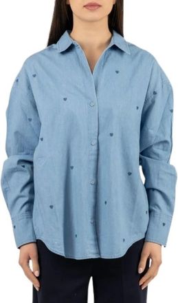 Saint Barth Femme, Blouses et Chemises, Bleu, Taille: 40 FR Camicia