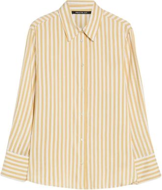 Pennyblack Femme, Blouses et Chemises, Jaune, Taille: 44 FR Chemise en twill de viscose ray&eacute;