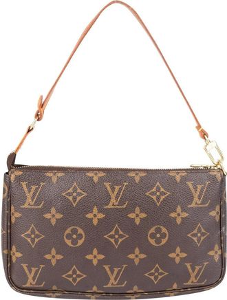 Louis Vuitton Crossbody Bags - Louis Vuitton Canvas Monogram Pochette Accessoire - Gr. unisize - in Braun - f&uuml;r Damen