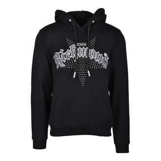 John Richmond Homme, Sweatshirts et sweats &agrave; capuche, Noir, Taille: S Sweat en coton