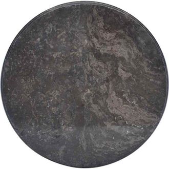 vidaXL Dessus de table Noir &Oslash;50x2,5 cm Marbre vidaXL