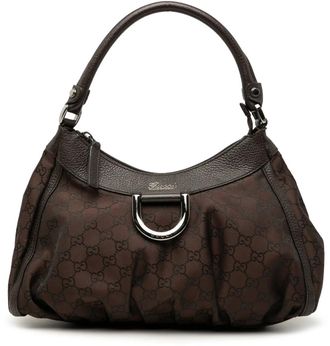 Gucci Hobo Bags - GG Canvas Abbey D Ring Shoulder Bag - Gr. unisize - in Braun - für Damen