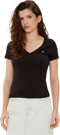 Tommy Jeans Femme, Tops, Noir, Taille: 42 FR TShirt MC coton logo
